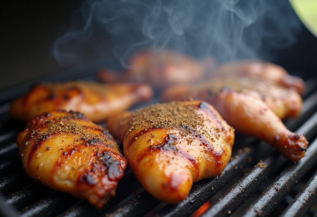 Schone Hahnchen Im Grill Bild